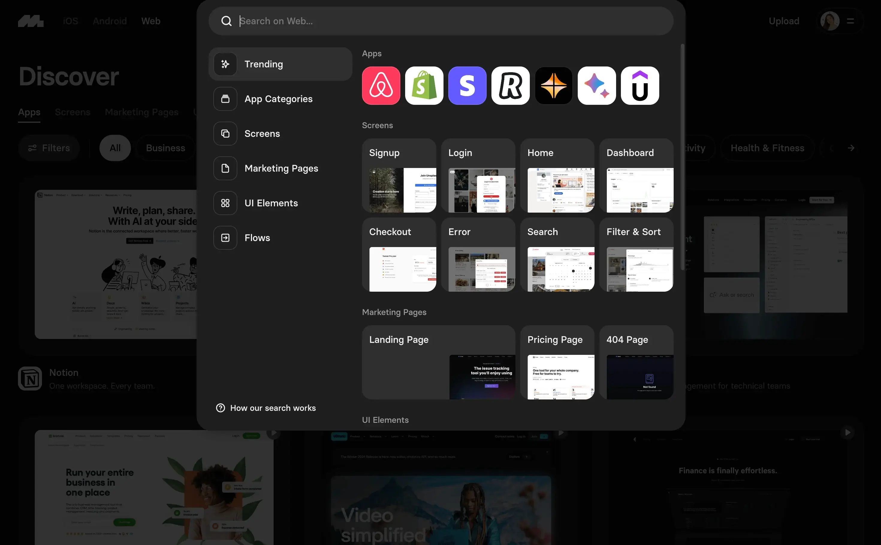 Navbar Gallery | Mobbin